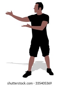 Man Shooting Gun Vector Stock Vector (Royalty Free) 338551688