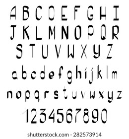 Hand Drawn 3d Font Universal Retro Stock Vector (Royalty Free) 1433589488