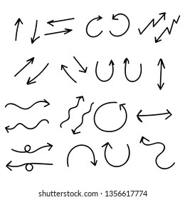 Handwriting Arrow Line Stock Vector (Royalty Free) 1356617774 ...