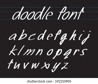 Handwriting Font Bold Stock Vector (Royalty Free) 192210905 | Shutterstock