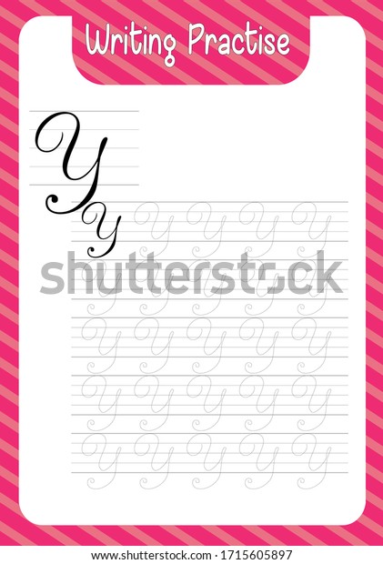 Handwriting Practice Paper Worm Line Stock Vector (Royalty Free ...