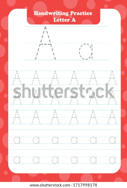 Handwriting Practice Paper Worm Line Basic Stock Vector (Royalty Free ...