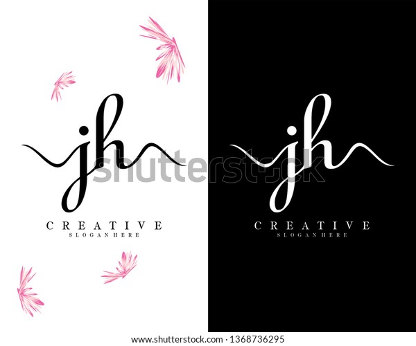 Handwriting Script Jhhj Letter Logo Vector Stock Vector (Royalty Free ...