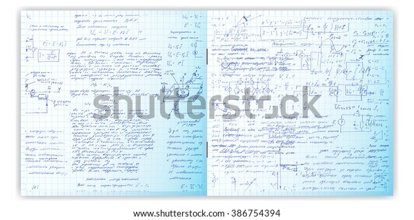 Handwriting Text Calligraphy Text On Grid Stock Vector (Royalty Free ...