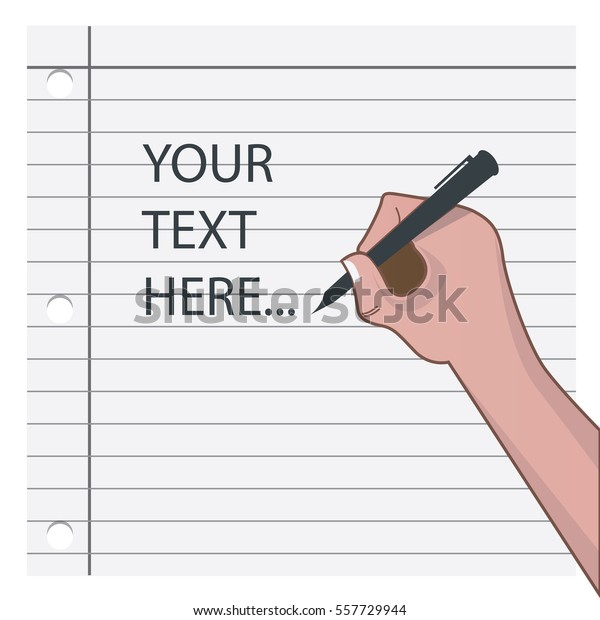 Handwriting Vector Illustration On Paper Stock Vector (Royalty Free ...