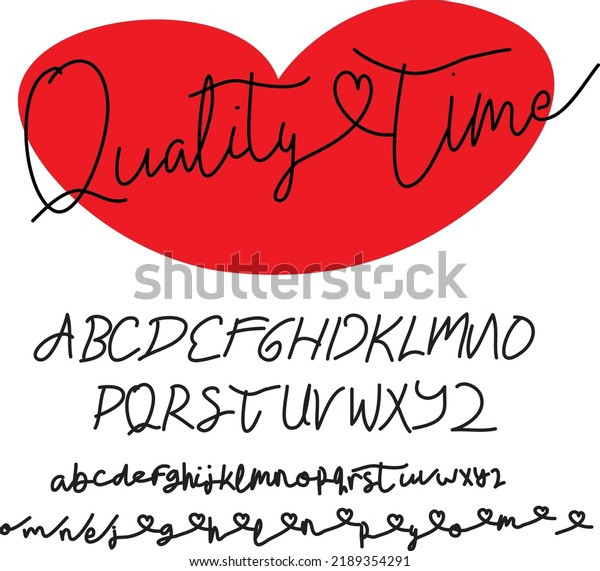 Majuscules et minuscules de l'alphabet manuscrit : image vectorielle de ...