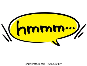 Handwritten Balloon Letters Hmmm Vector Data Stock Vector (Royalty Free ...