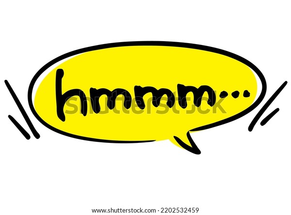 Handwritten Balloon Letters Hmmm Vector Data Stock Vector (Royalty Free ...