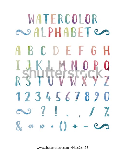 Handwritten Bold Grunge Font Punctuation Marks Stock Vector (Royalty ...