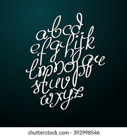 Handwritten Brush Style Modern Calligraphy Font Stock Vector (Royalty ...