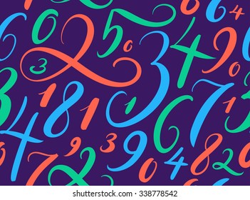 Numbers Background Handwritten Numbers Stock Vector (Royalty Free ...