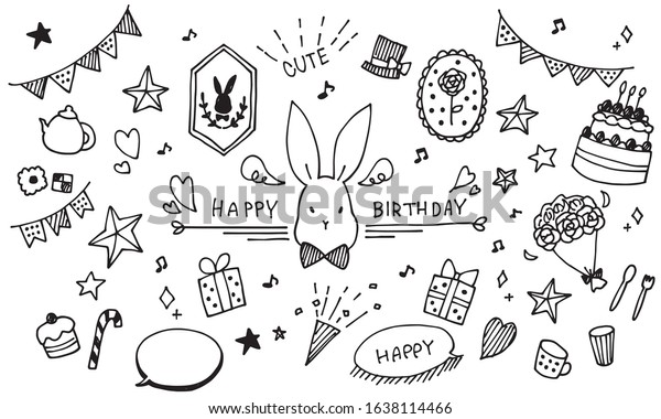 Handwritten Decorations That Can Be Used Stock Vector (Royalty Free ...