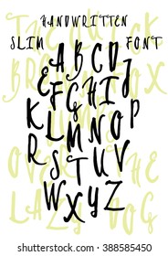 Handwritten Decorative Font Vector Script Calligraphy Stock Vector ...