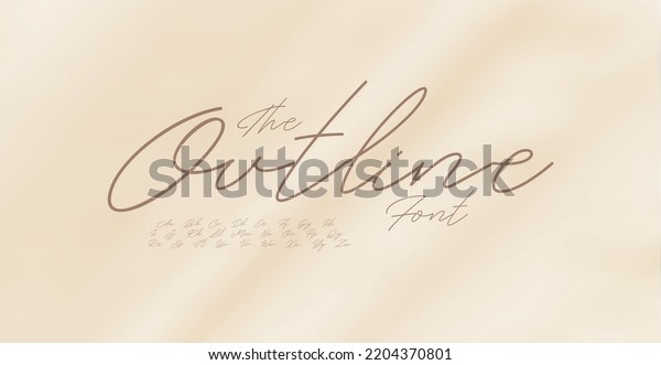 Handwritten Font Script Alphabet Simple Pen Stock Vector (Royalty Free ...