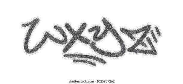 Handwritten Graffiti Font Alphabet Artistic Hip Vector De Stock Libre