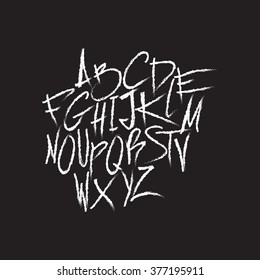 Handwritten Grunge Scratch Type Font Letters Stock Vector (Royalty Free ...