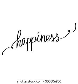 Handwritten Happiness Text Message: Stock-Vektorgrafik (Lizenzfrei ...