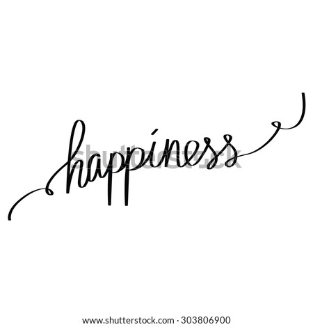 Handwritten Happiness Text Message Stock-Vektorgrafik (Lizenzfrei ...