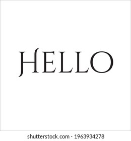 Handwritten Hello Letter Sign Design Stock Vector (Royalty Free ...
