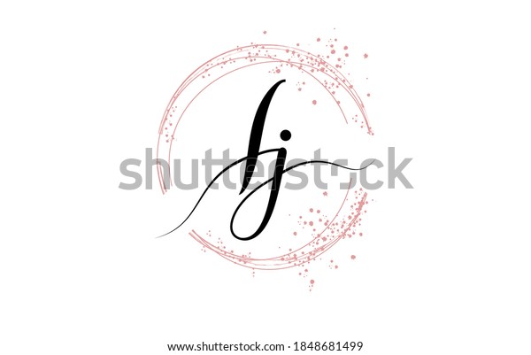 Handwritten Ij J Letter Logo Sparkling Stock Vector (Royalty Free ...