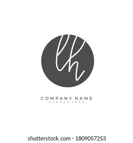 Handwritten Initial Letter Lh Identity Logo Stock Vector (Royalty Free ...