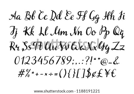 Handwritten Ink Script Quotes Feminine Logos Stock Vector (Royalty Free ...