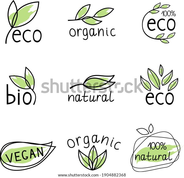 Handwritten Labels Isolated On White Background Stock Vector (Royalty ...