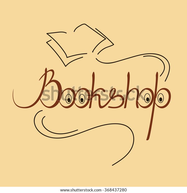 Handwritten Logo Bookshop Lettering Vector Stock Vector (Royalty Free ...