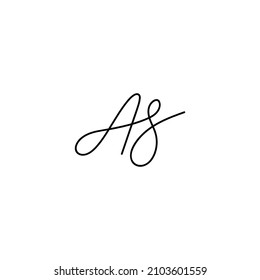 Handwritten Logo S Signature Initials Letter Stock Vector (Royalty Free ...