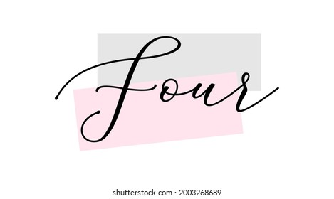 4,792 Handwritten number 4 图片、库存照片和矢量图 | Shutterstock