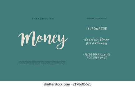 Handwritten Script Font Hand Drawn Brush Stock Vector (Royalty Free ...