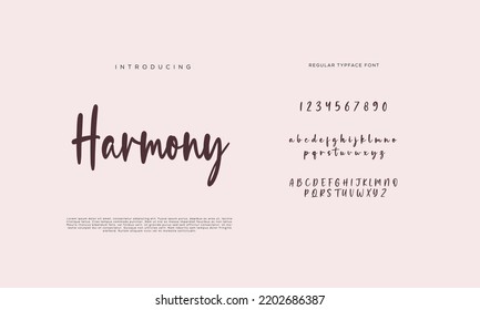 Handwritten Script Font Hand Drawn Brush Stock Vector (Royalty Free ...