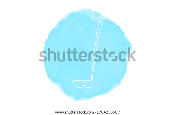 Handwritten Simple Icon Illustration Golf Putter Stock Vector (Royalty ...