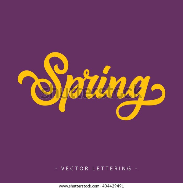 Handwritten Spring Inscription Stock Vector (Royalty Free) 404429491 ...