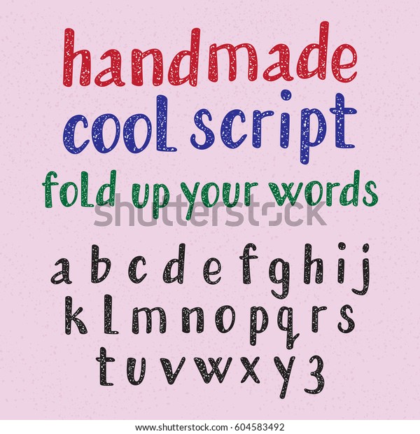 Handwritten Style Cool Typeface Isolated English Stock Vector (Royalty ...