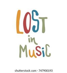 Handwritten Text About Music Vector Illustration Stock Vector (Royalty ...