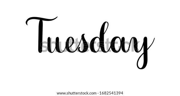 Martes manuscrito. Elemento de texto vectorial: vector de stock (libre ...