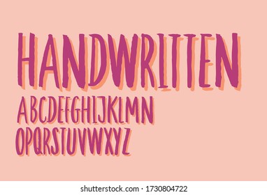 Handwritten Typography Design Vector Illustration Stock Vector (Royalty ...