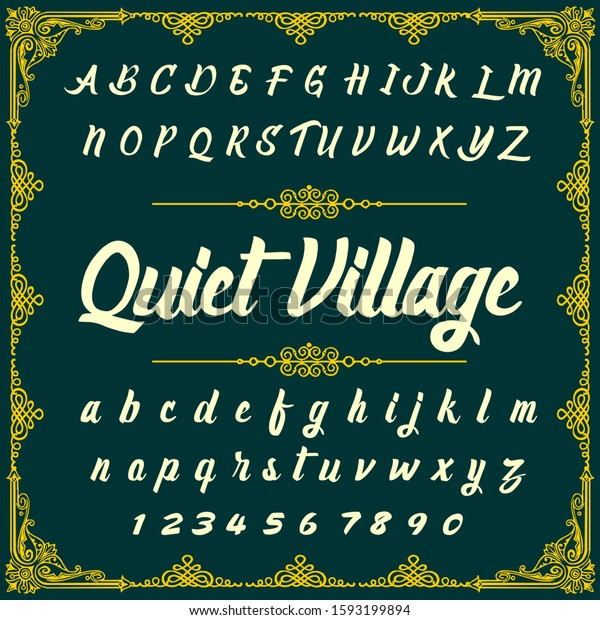 Handwritten Vector Alphabet Letters Named Quiet Stock Vector (Royalty ...
