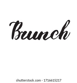 Handwritten Vector Word Brunch Calligraphic Brush Stock Vector (Royalty ...