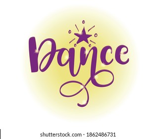 Handwritten Word Dance Hand Drawn Modern Stock Vector (Royalty Free ...