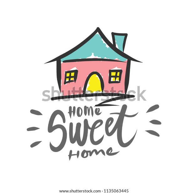 Handwritten Word Home Sweet Home Vector Stock Vector (Royalty Free ...