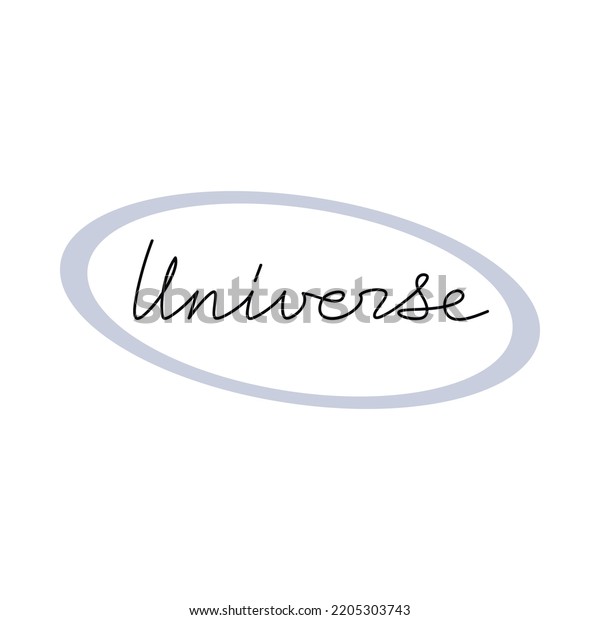 Handwritten Word Universe Vector Background Quote Stock Vector (Royalty ...