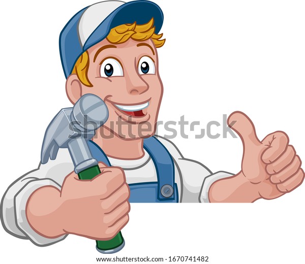11,555 Cartoon Man With Hammer Images, Stock Photos & Vectors ...