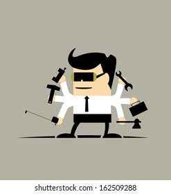 Handyman Cartoon Stock Vector (Royalty Free) 162509288 | Shutterstock