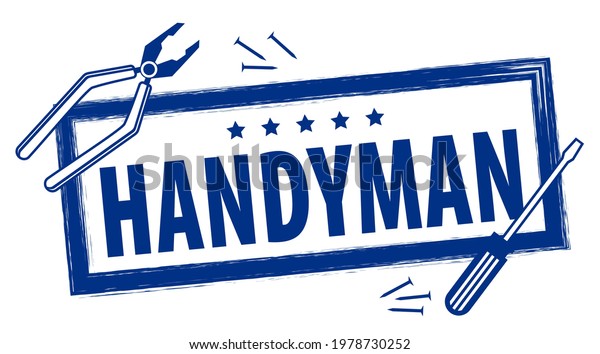 Handyman High Quality Service Logo Blue Stock Vector (Royalty Free ...