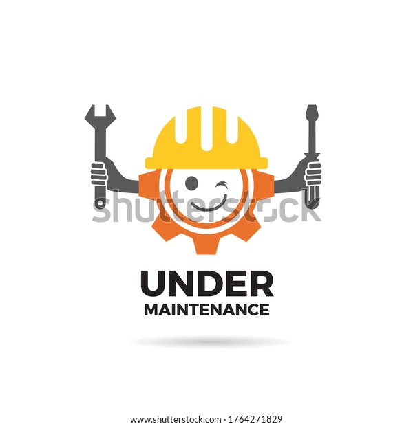 Handyman Logo Design Under Maintenance Icon: เวกเตอร์สต็อก (ปลอดค่า ...
