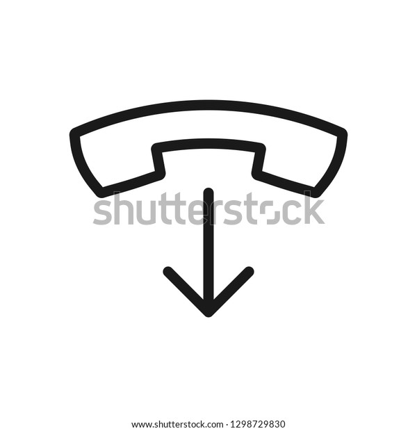 Hang Call Minimal Thin Line Web Stock Vector (Royalty Free) 1298729830 ...