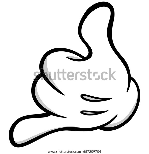 Hang Loose Cartoon Hand Stock Vector (Royalty Free) 657209704 ...