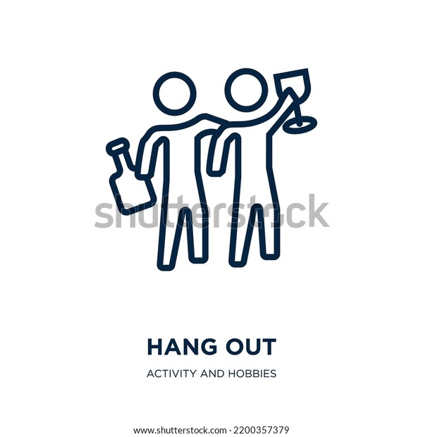 Hang Out Icon Activity Hobbies Collection Stock Vector (Royalty Free ...